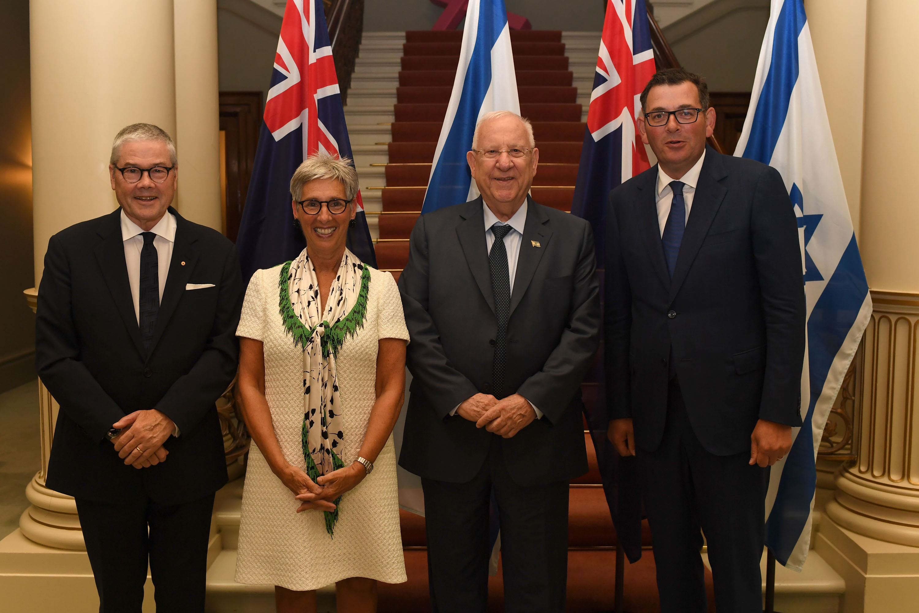 President Rivlin ontmoet samen met Israëlische zakenmensen de ...
